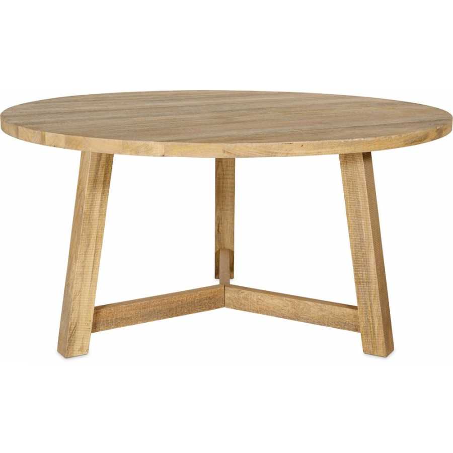 Nkuku Indali 3 Leg Dining Table Natural Mango Wood Round